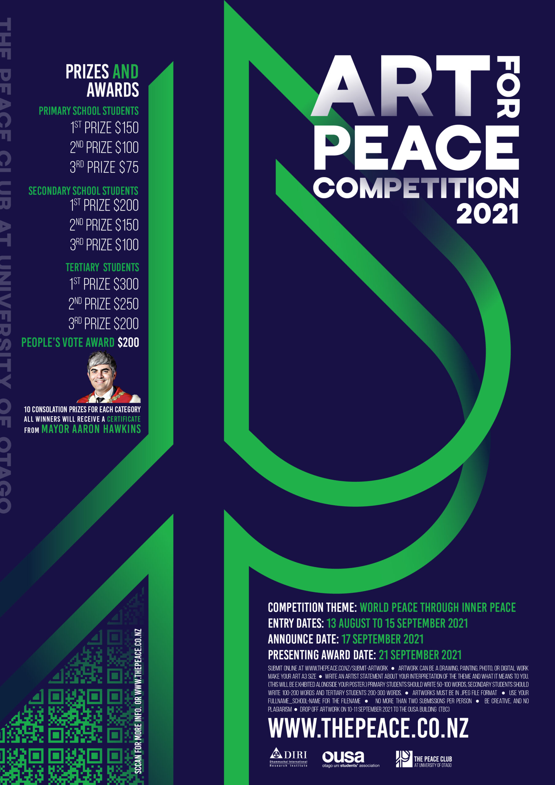 Art for Peace Competition 2021 - The Peace Club at University of Otago